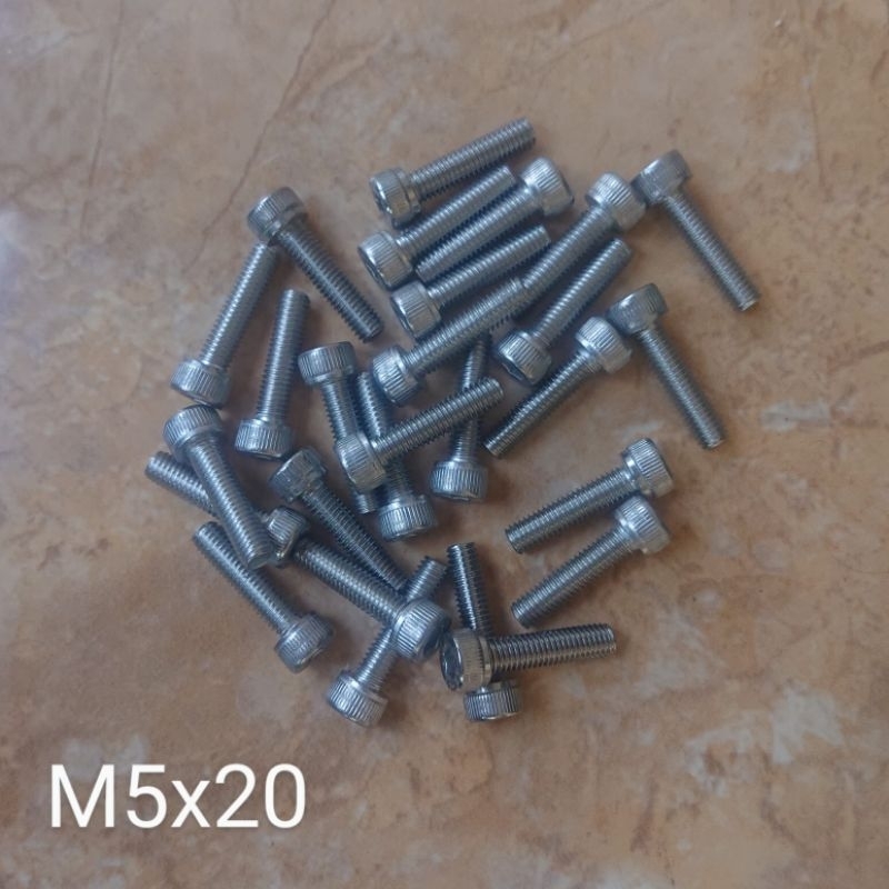 Jual Baut L Stainless Steel 304 M5 x 20mm | Shopee Indonesia