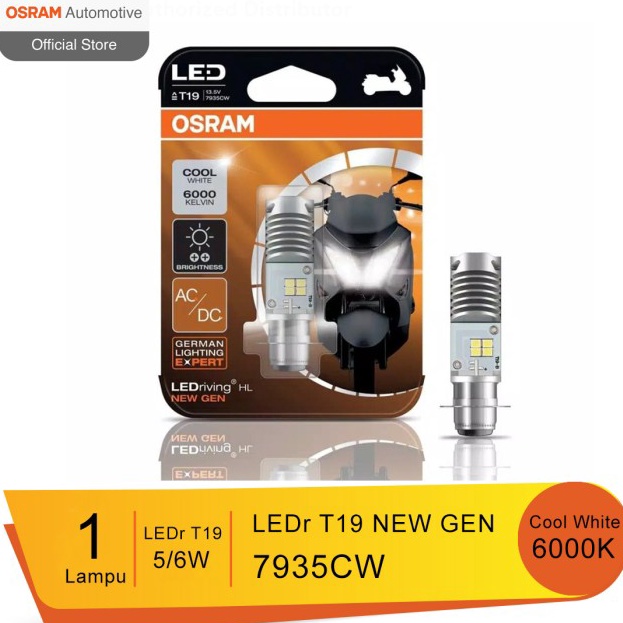 Jual Baru Osram Lampu Utama Motor LED T19 H6 M5 K1 New Gen Putih 7935CW | Shopee Indonesia