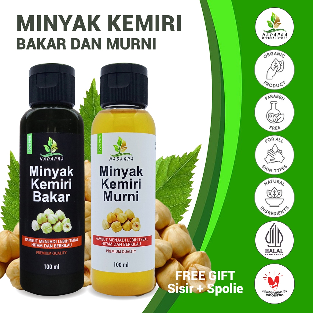 Jual NADARRA Minyak Kemiri Bakar dan Murni 100% - Penumbuh Rambut Alis ...