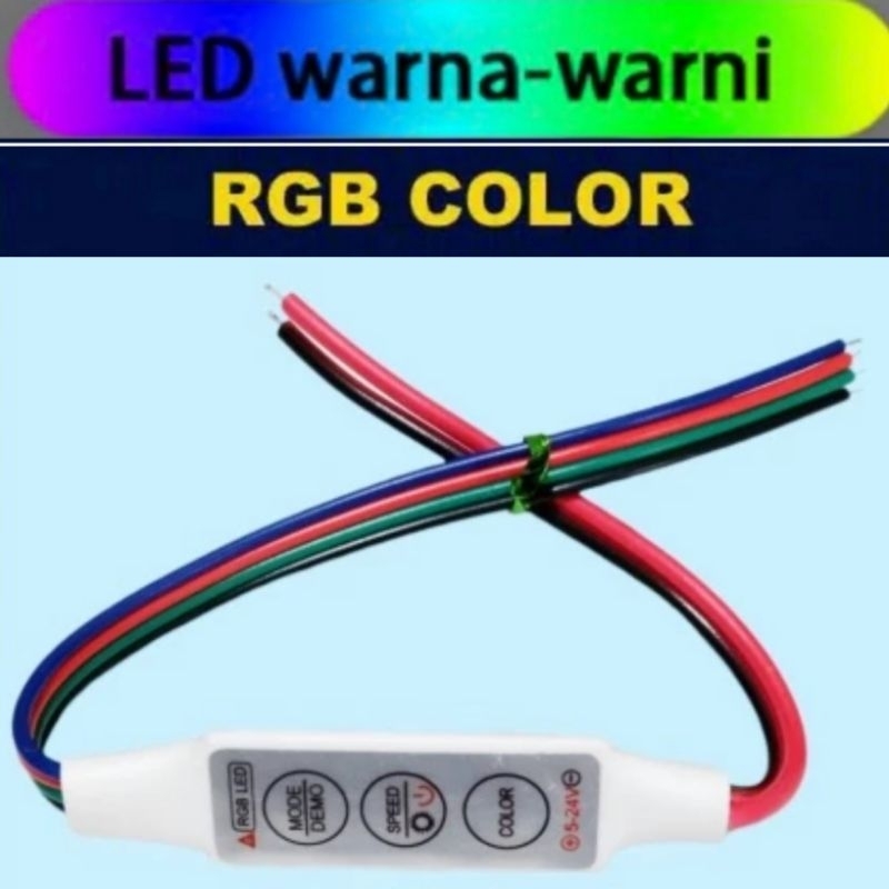 Jual Mini Controller Dimmer RGB Kabel Modul Kedip Strobo Otomatis LED ...