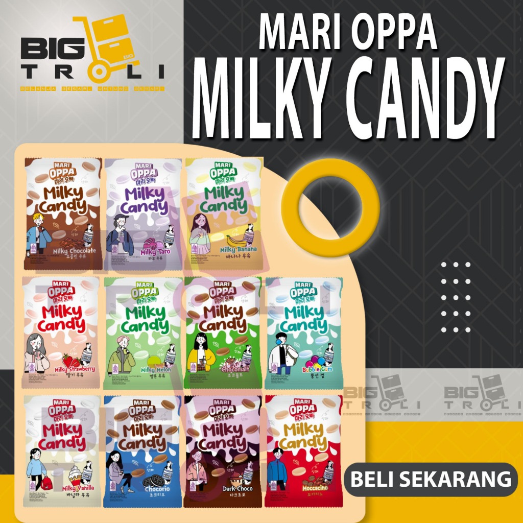 Jual Milky Candy Mari Oppa Berbagai Rasa 1 Renceng isi 10 bks/Permen ...