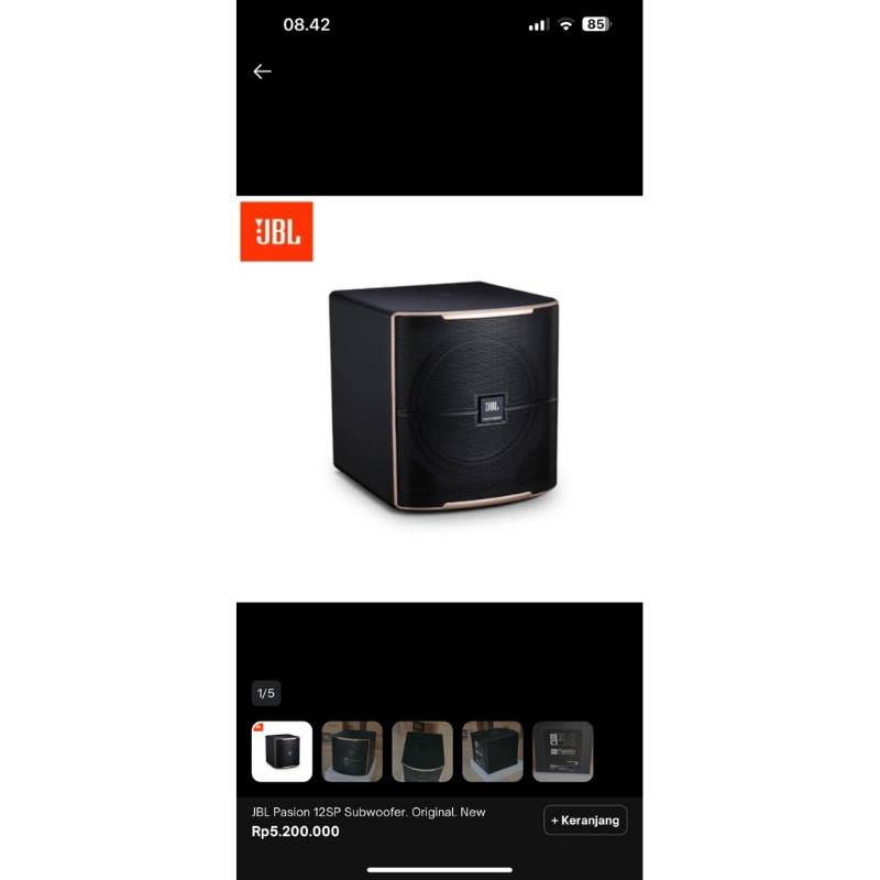Jual Subwoofer JBL Pasion 12 SP Subwoofer Karaoke Akttif 12 Inch Original | Shopee Indonesia