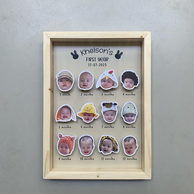 Jual Milestone baby 1month-12months / first year baby / frame pigura ...