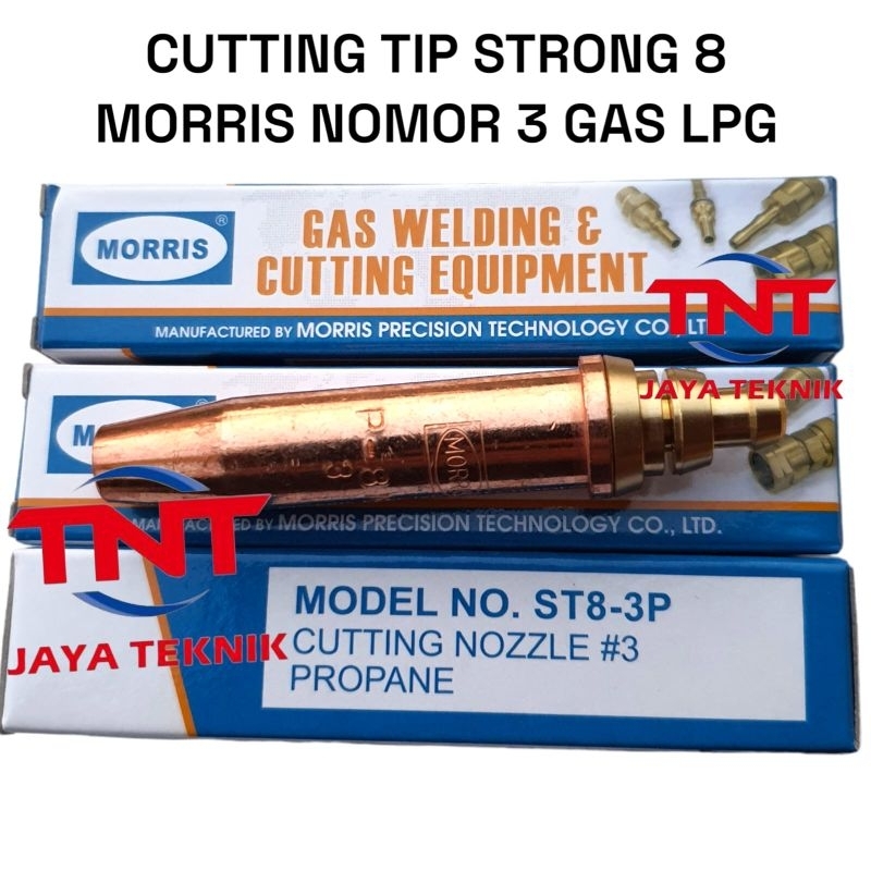 Jual CUTTING TIP STRONG 8 MORRIS NO 3 GAS LPG / NOZZLE BLENDER POTONG ST8 STRONG 8 NO 3 MORRIS ...