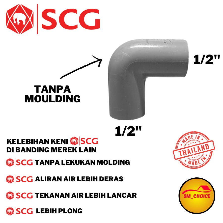 Jual SAMBUNGAN PIPA SCG KENI 1/2 SCG ELBOW 1/2 SCG KNEE 1/2 SCG ...