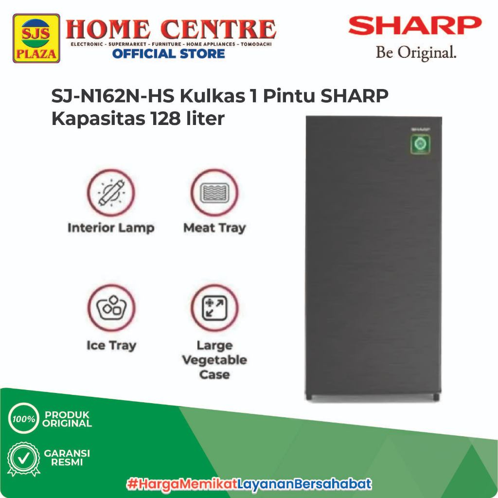 Jual Sharp Kulkas 1 Pintu 1 Door Refrigerator SJN162NHS | Shopee Indonesia