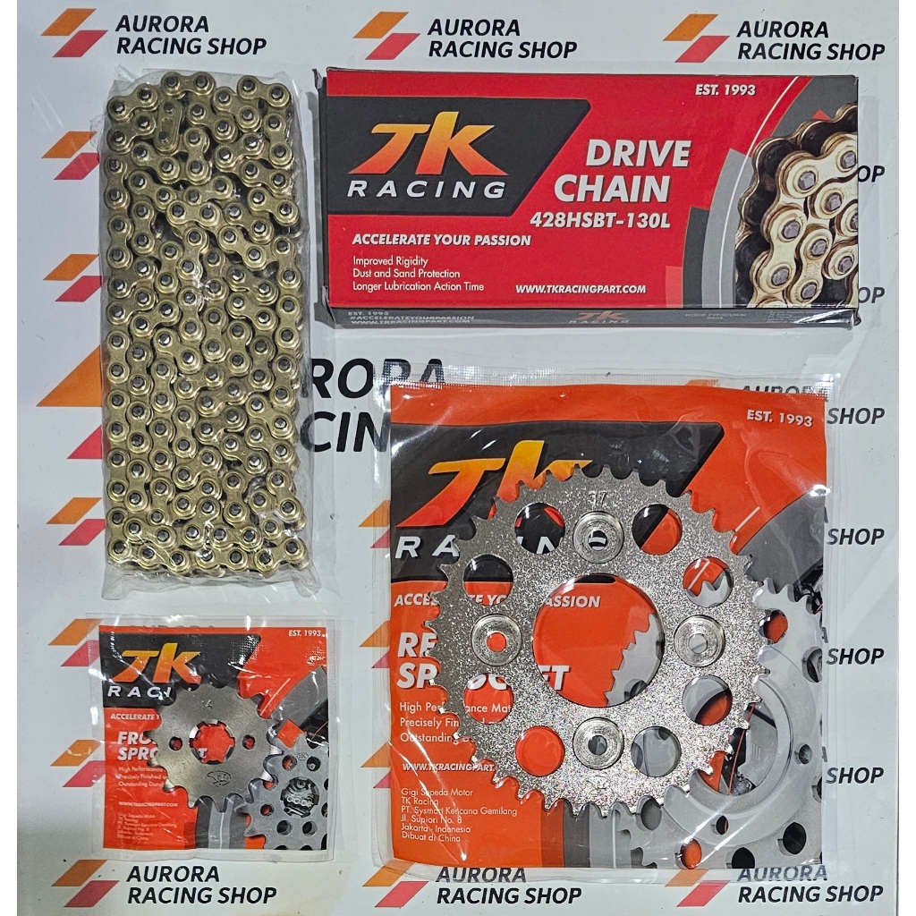 Jual GEAR SET TK 428 SUPRA X 125 / BLADE / REVO / SUPRA FIT NEW & RANTAI TK 428 HSBT GOLD ...