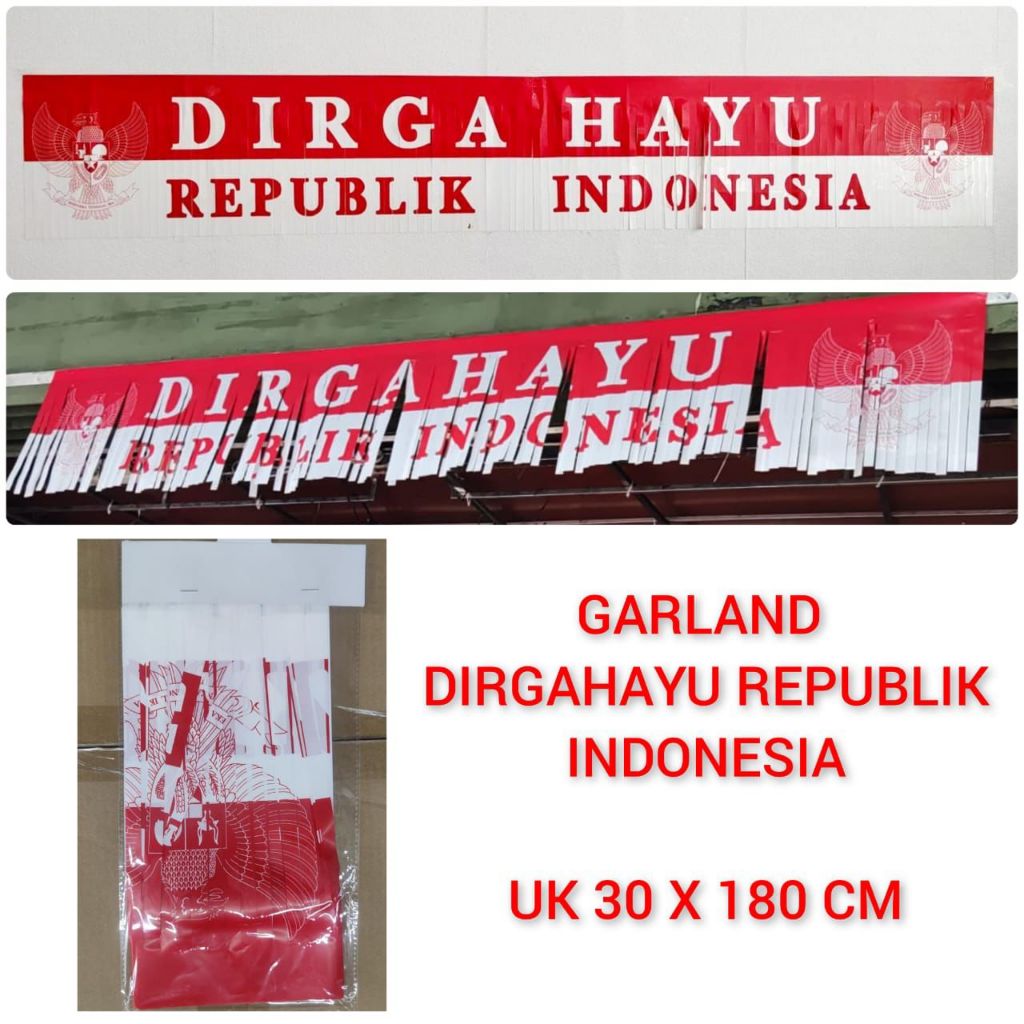 Jual Garland Tarik Dekorasi Merah Putih HUT RI 17 Agustus Banner ...
