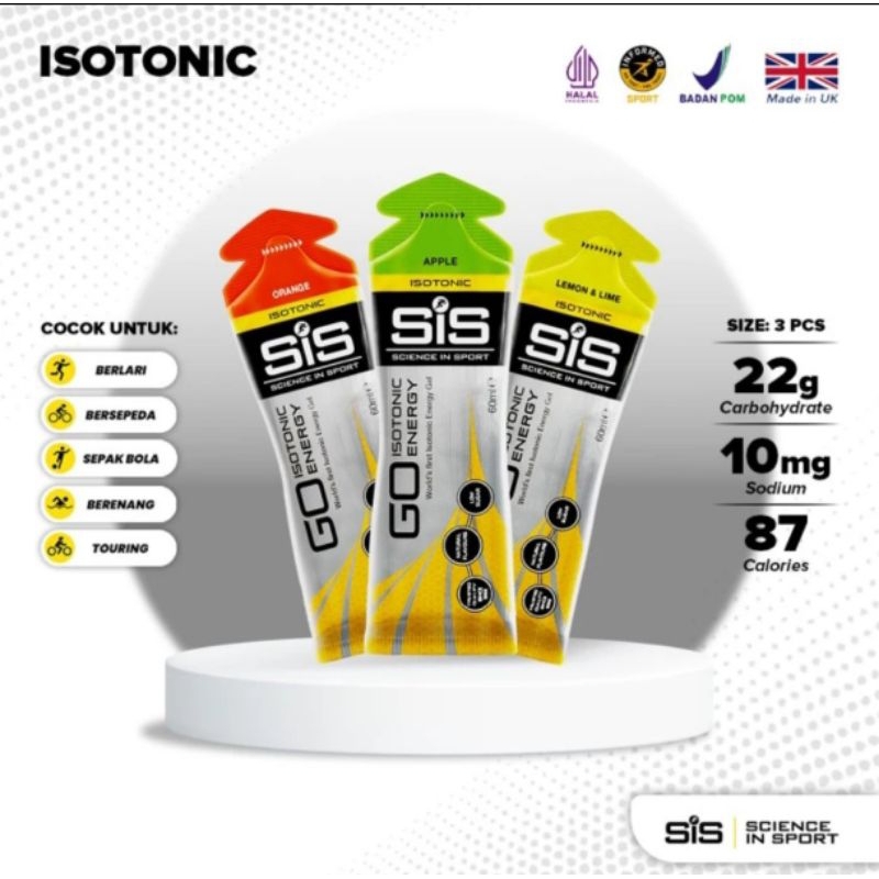 Jual SIS GO Isotonic Energy Gel 60ml - SISGEL Electrolytes Gels Lari ...