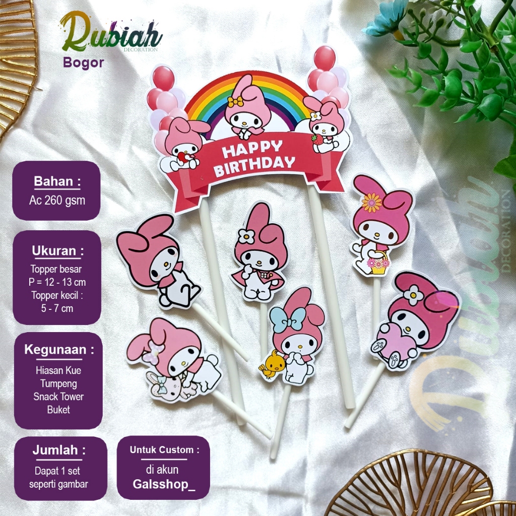 Jual Topper cake Karakter Melody Hiasan Kue Ulang Tahun / Snack Tower ...