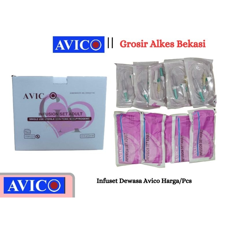 Jual Infuset Dewasa Avico selang infuset Per Box isi 50 pcs Harga / Pcs ...