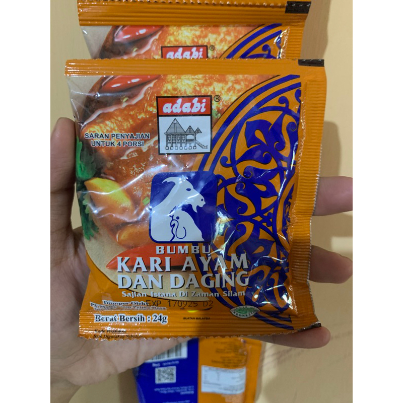 Jual Bumbu Kari Ayam Dan Daging Adabi 24 gram/Bumbu Lezat Sehat ...