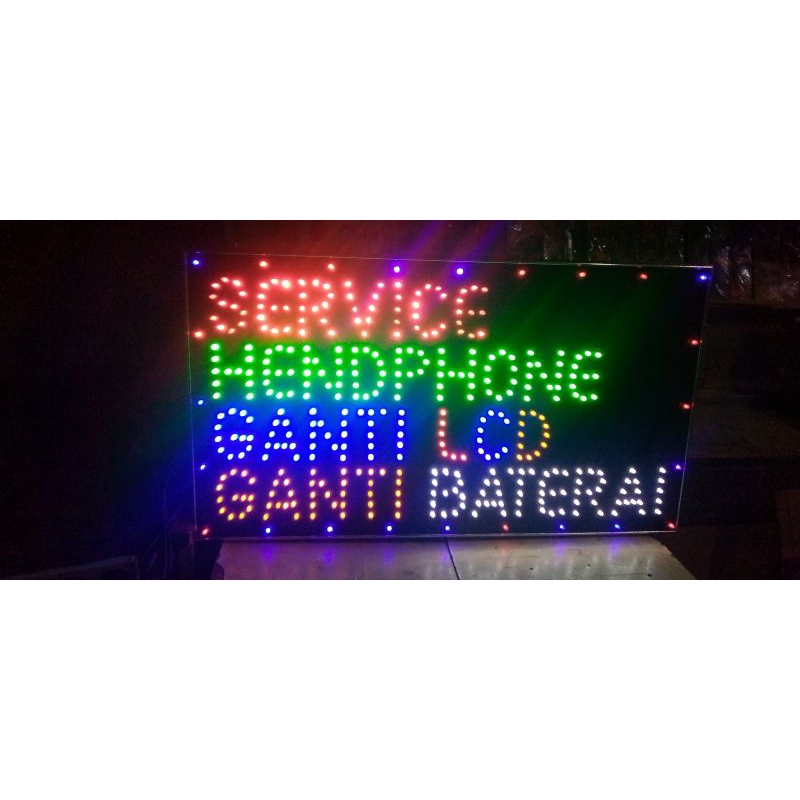 Jual Lampu tulisan SERVICE HANDPHONE GANTI LCD GANTI BATERAI | Shopee ...
