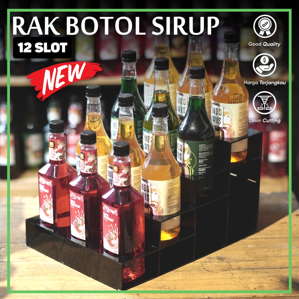 Jual Rak Akrilik Display Botol Sirup Isi 12 | Shopee Indonesia