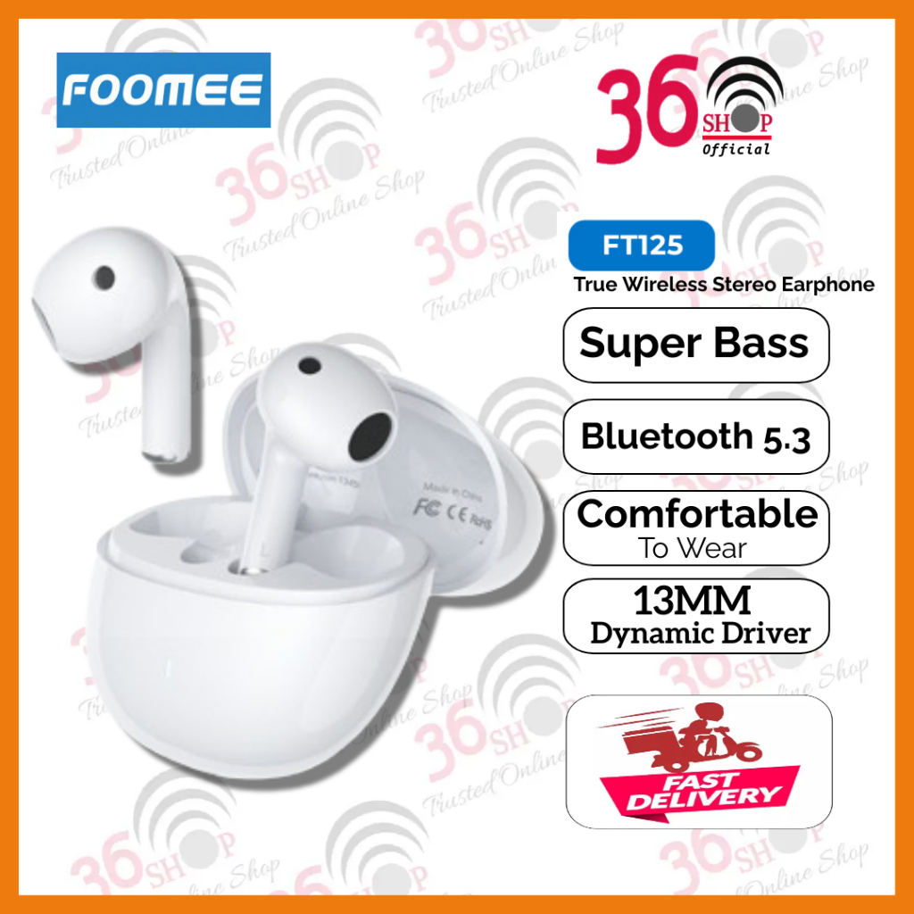 Jual Foomee FT125 Earphone Bluetooth 5.3 TWS HD Stereo | Shopee Indonesia