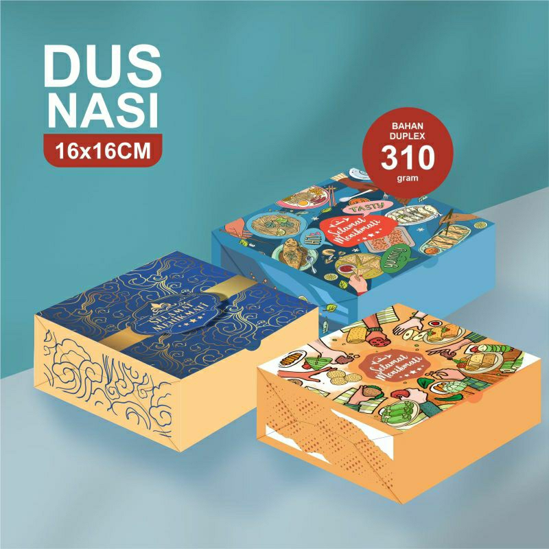 Jual DUS NASI 16 X 16 | KARDUS BOX CATERING 16 X 16 | DUS NASI KOTAK ...