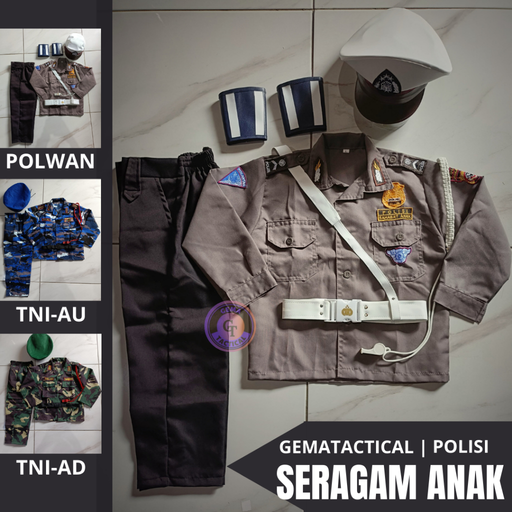 Jual Polisi Cilik / Seragam Anak Polisi / Seragam TNI Anak / Seragam ...
