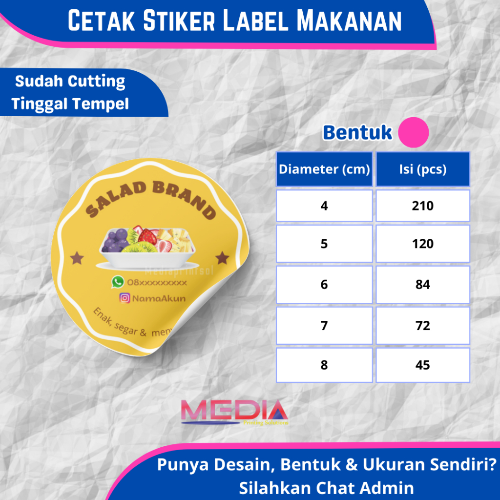 Jual Stiker Logo Olshop Label Makanan Minuman Sticker Thank You Kemasan ...