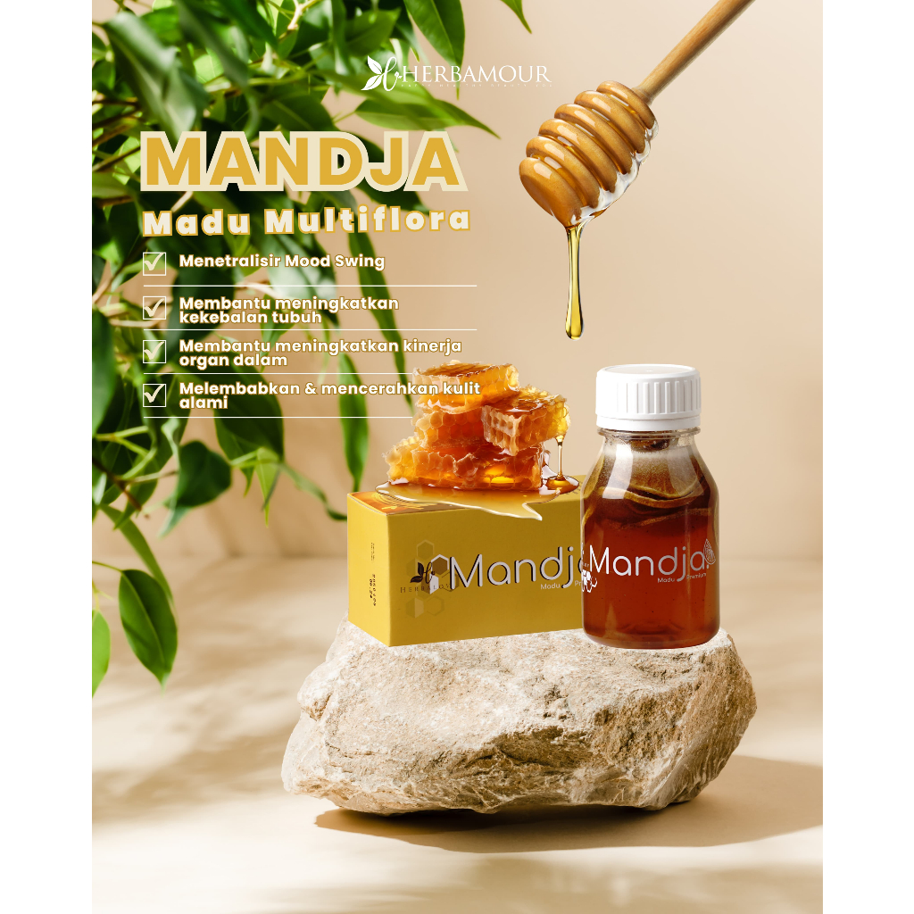 Jual MANDJA Madu Sehat Multiflora Super Murni + Dried Lemon Alami 100% ...
