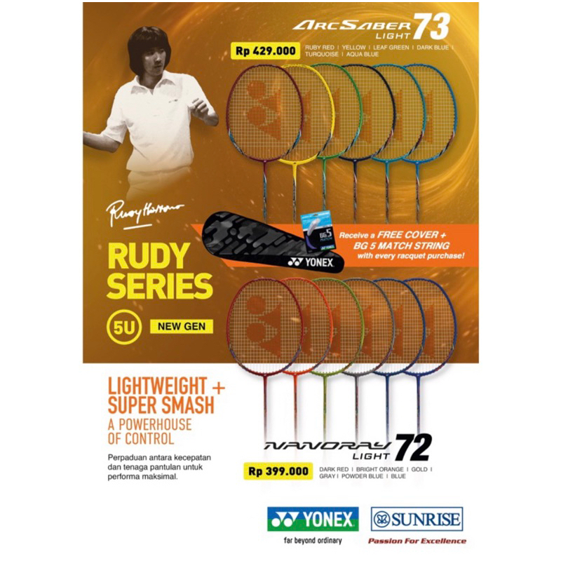 Jual Raket Badminton Yonex New Nanoray 72 Light & New Arc Saber 73 Light Original | Shopee Indonesia