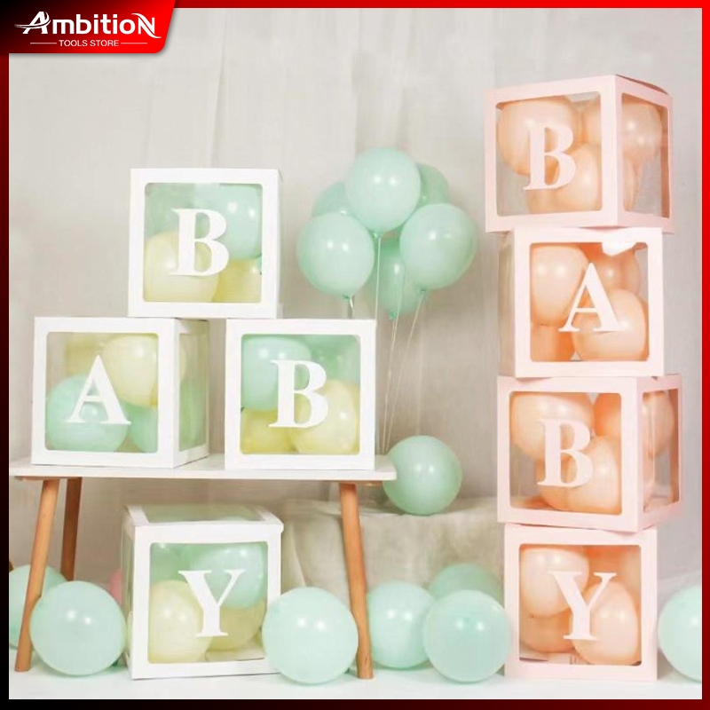 Jual Balon Box BABY 2025 4pcs DIY Dekorasi baby Balonasia Box ...