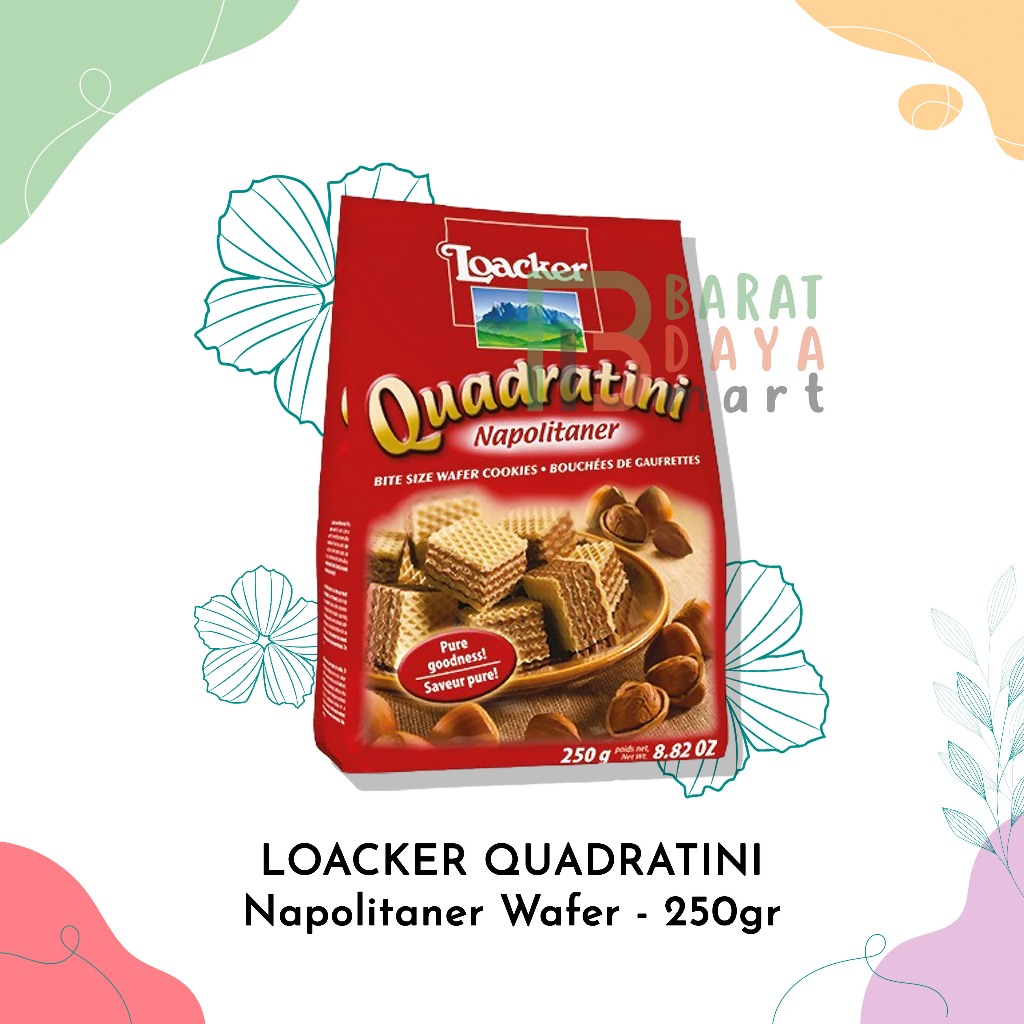 Jual Loacker Wafer Quadratini Napolitaner 250 gram HALAL BPOM | Shopee ...