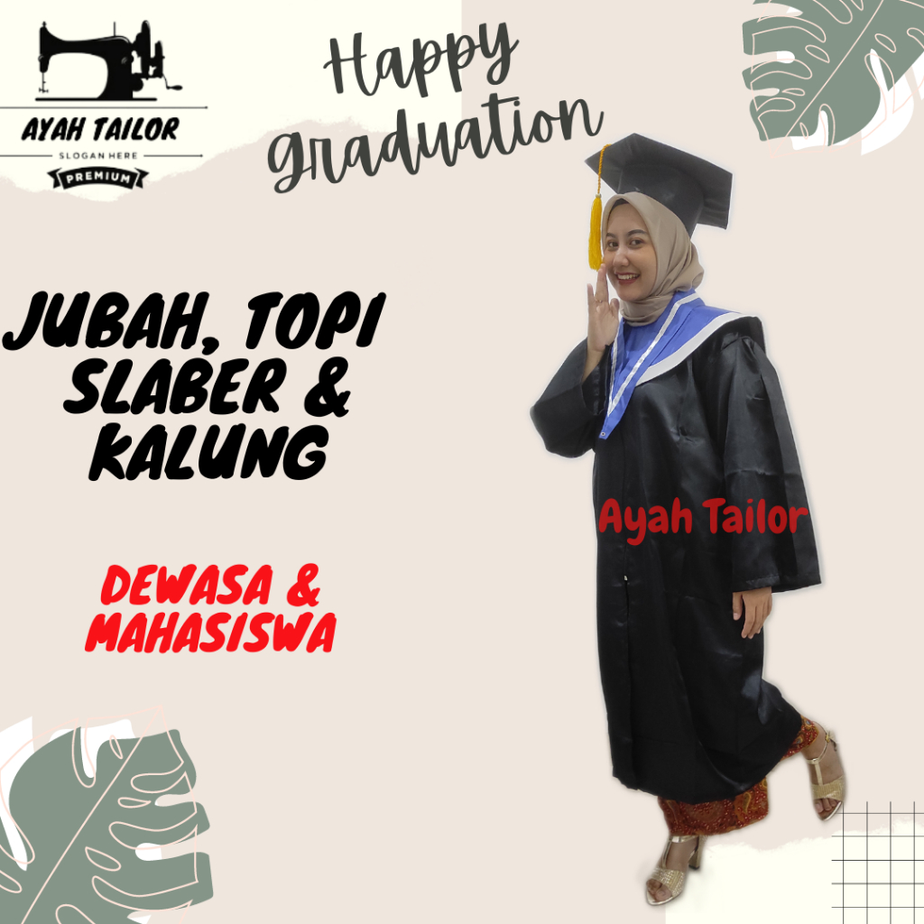 Jual BAJU TOGA JUBAH WISUDA DEWASA SMA SMK SARJANA BIRU LIST PUTIH ...