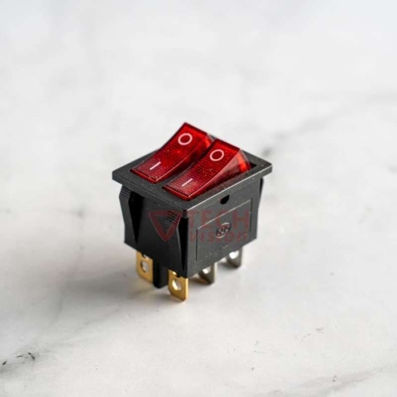 Jual Saklar On Off Double 6 Pin Lampu Merah / Switch Double 6 Kaki ...