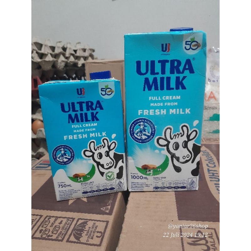 Jual SUSU UHT ULTRA JAYA MILK FULL CREAM 1 LITER, 750 ML HARGA PROMO ...