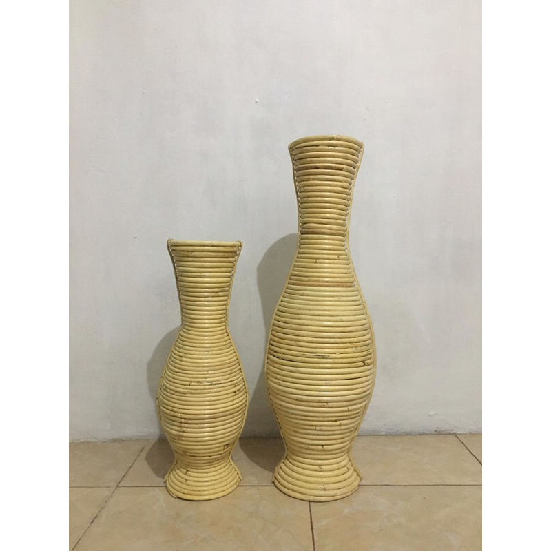 Jual vas rotan asli / pot rotan /pot 50cm/vas 50cm/vas 70cm/pot70cm/vas ...