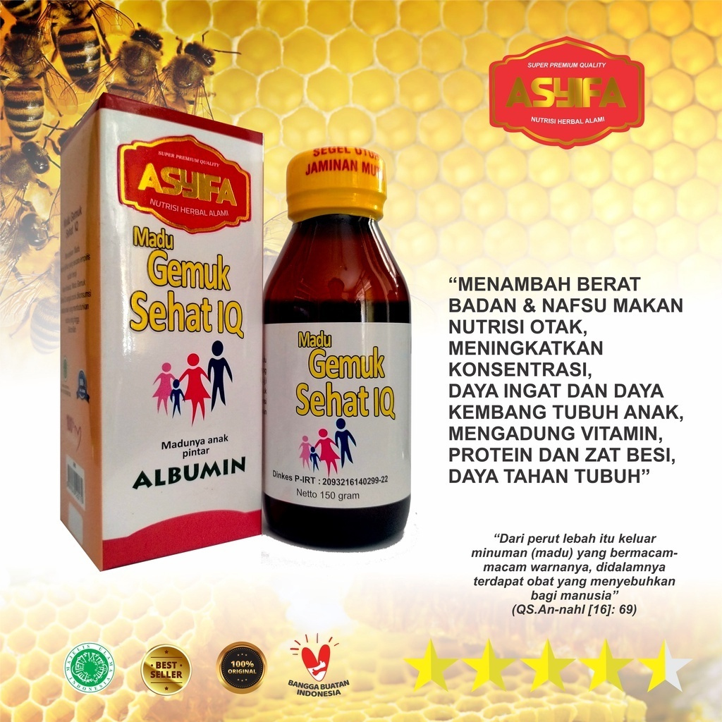 Jual Ranumbi Asyifa Herbal Madu Gemuk Sehat IQ 150g Original | Shopee ...