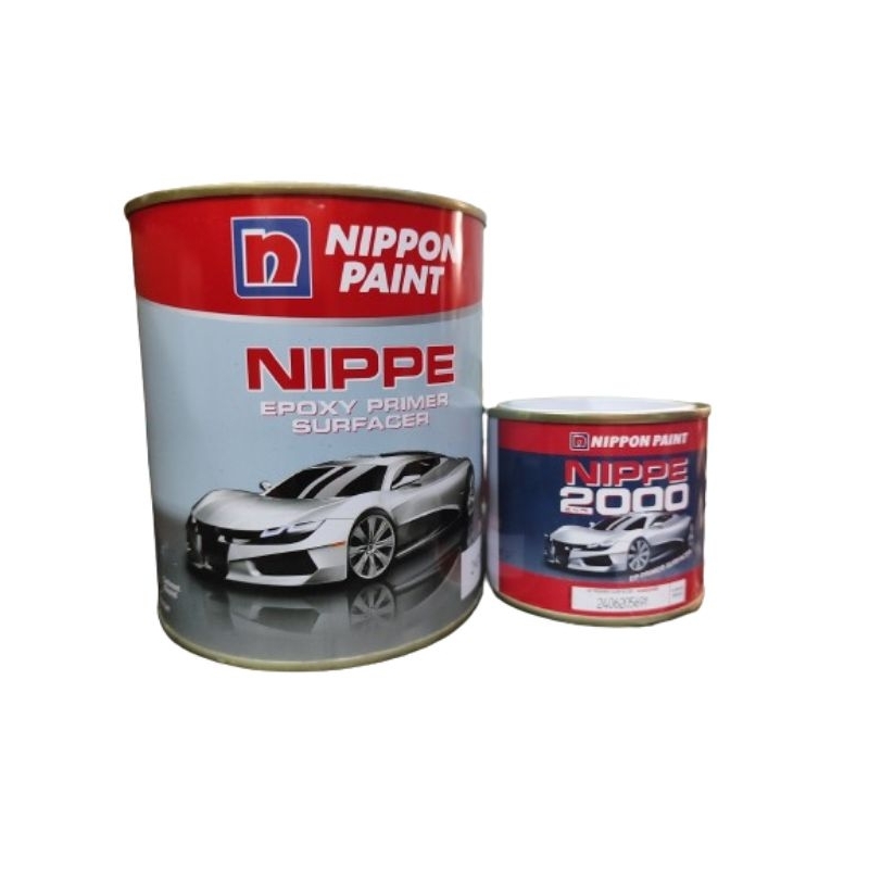 Jual cat dasar Epoxy nippe primer surfacer abu/putih 1kg set | Shopee Indonesia