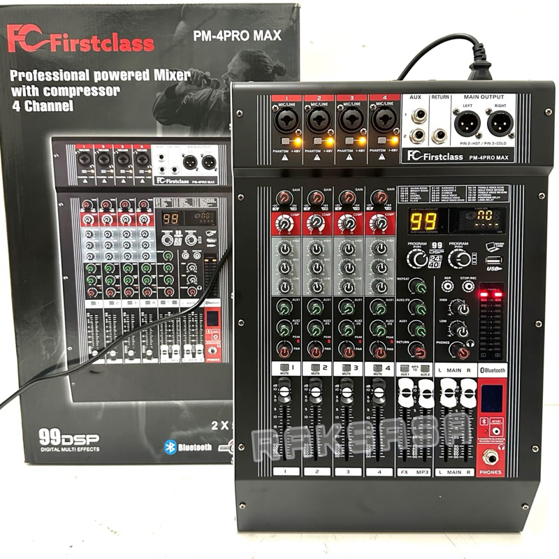 Jual Professional Power Mixer 4 Channel With Compressor Firstclass PM 4PRO MAX pm4 pro PM 4 PRO ...