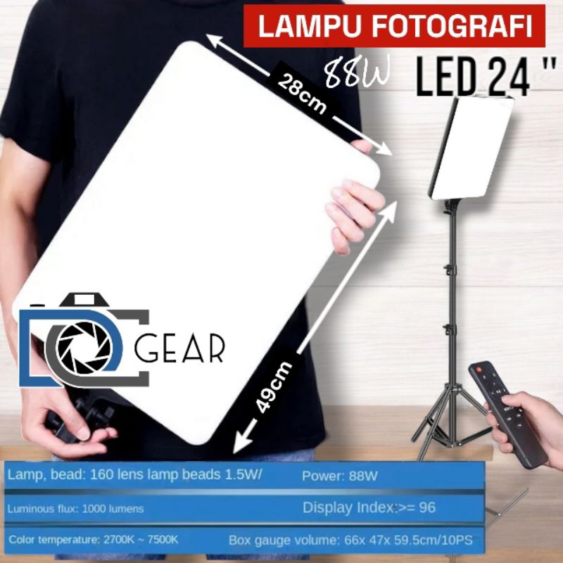 Jual Lampu Fotografi Led RL-11 / RL-24 / RL-150 Bi Color with Remote untuk make up , buat konten ...