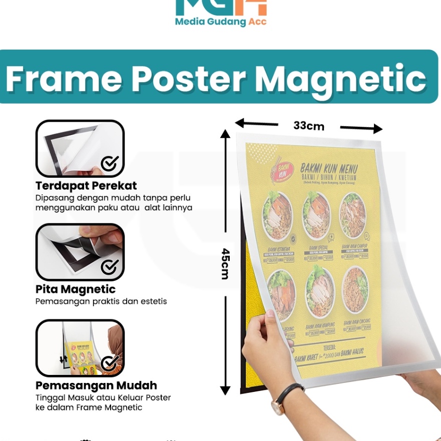 Jual KF7 Tempat Poster Brosur Tempel Dinding Brosur Display Sn Holder ...