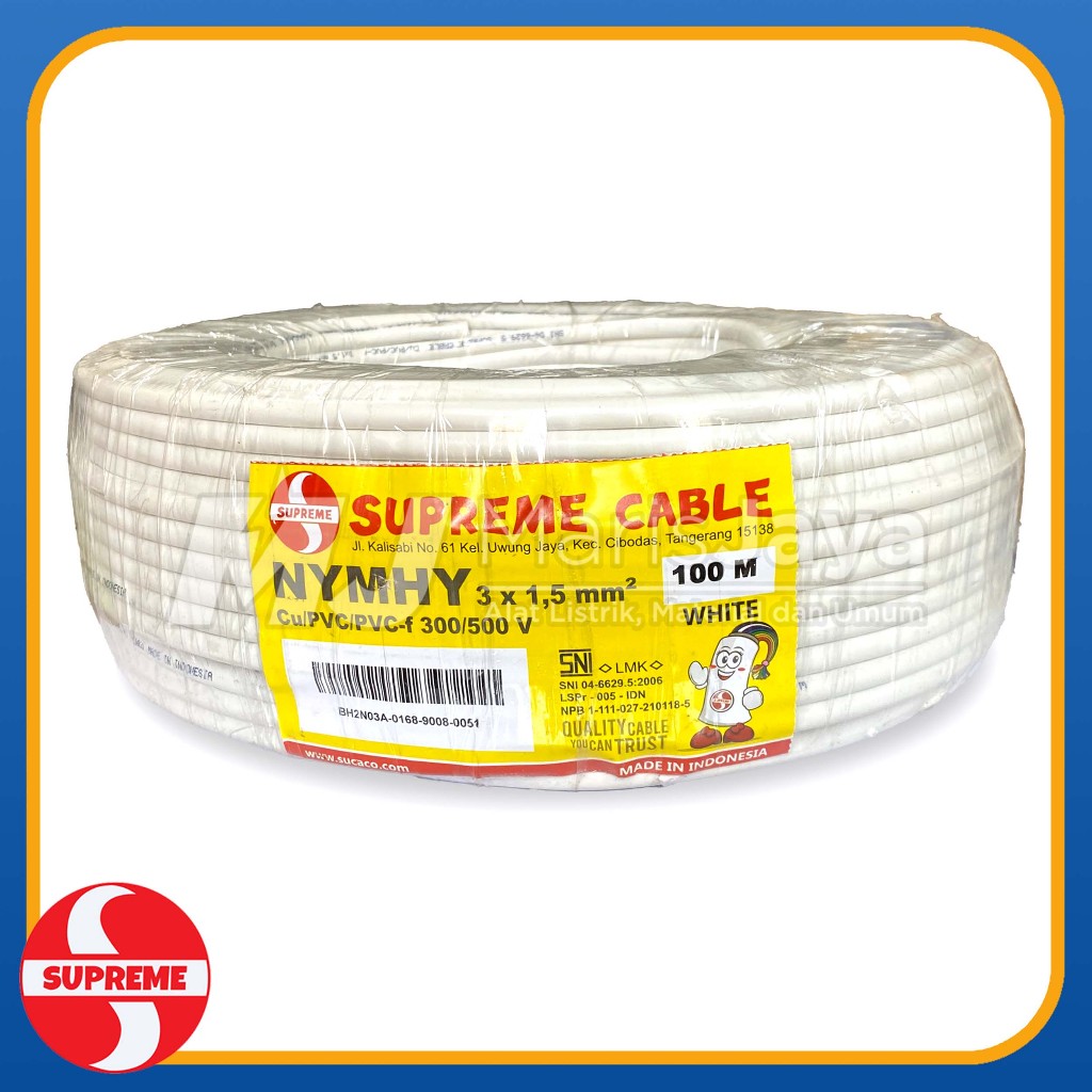 Jual Kabel Serabut SUPREME NYMHY 3x1,5 3x1.5 mm 100 meter (PER ROLL) | Shopee Indonesia