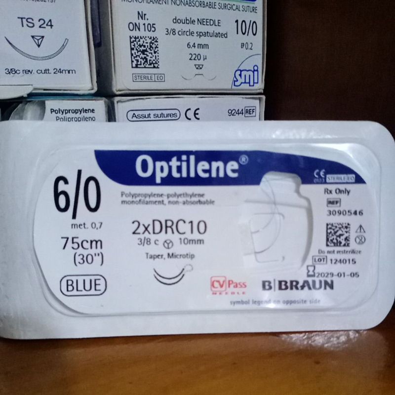 Jual Optilene 6/0 2XDRC10 taper microtip ( polypropylene polyethylene ...