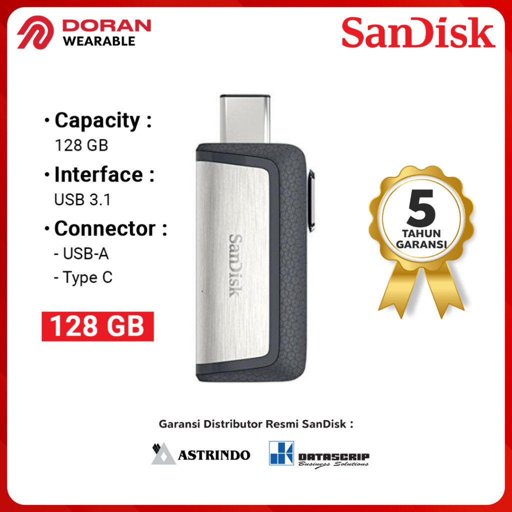 Jual SANDISK Flashdisk OTG Type C 128GB SanDisk Dual Drive SDDDC2 USB 3 ...
