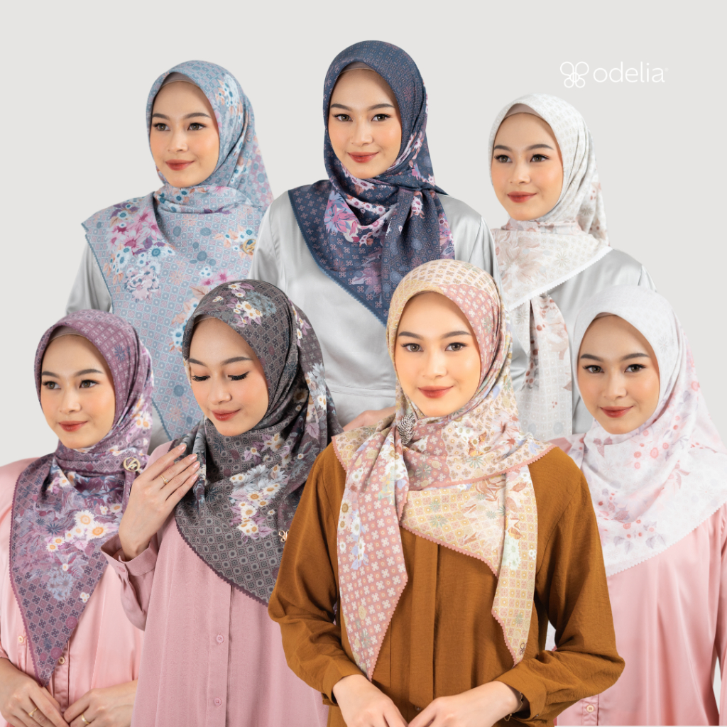 Jual Odelia - Majeeda Scarf 4 in 1 I Hijab printing segi empat I Segiempat premium I motif ...
