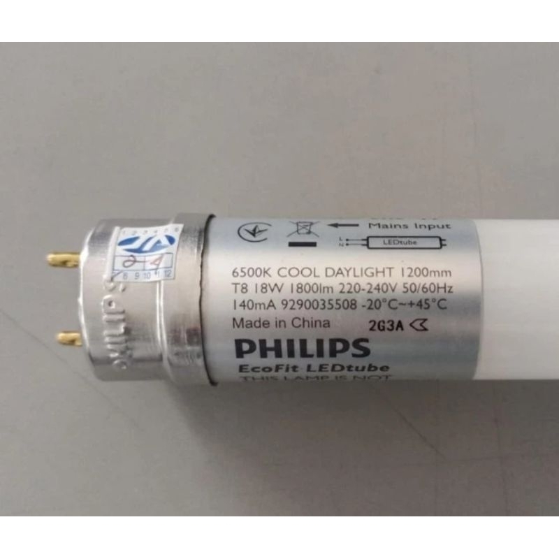 Jual Philips CorePro Ecofit 18W 18Watt 18 W 765 LED T8 Ap 1200mm Essential LEDTube HO 6500K ...