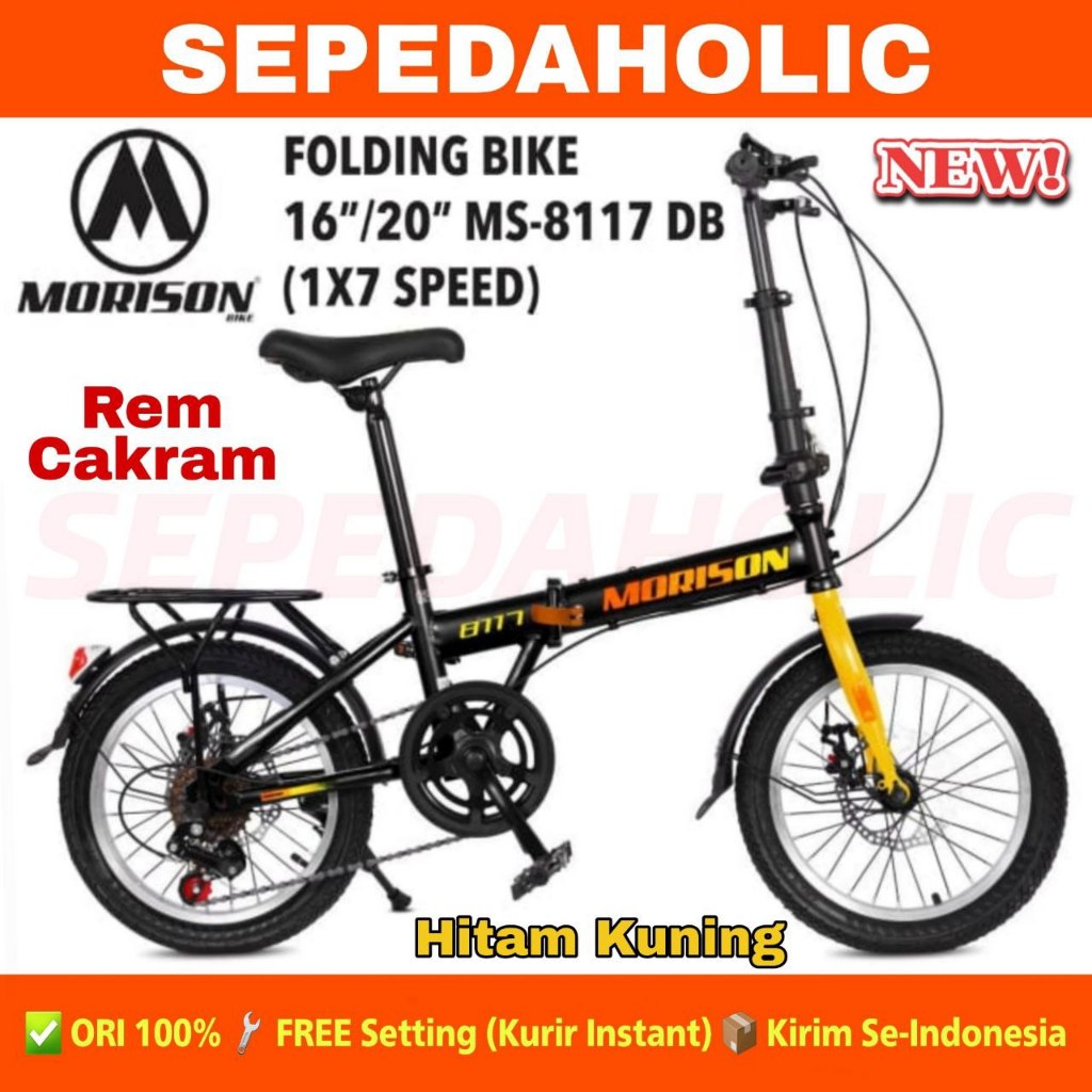 Jual Sepeda Lipat Dewasa & Anak MORISON MS 8117 DB Ukuran 16 20 Inch ...
