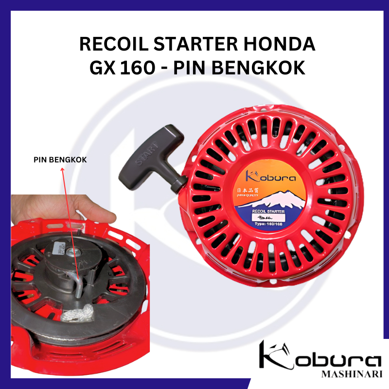 Jual Recoil Starter Pin Tarikan Kap Engkol Mesin Penggerak Honda GX 160 Engine Pin Bengkok ...
