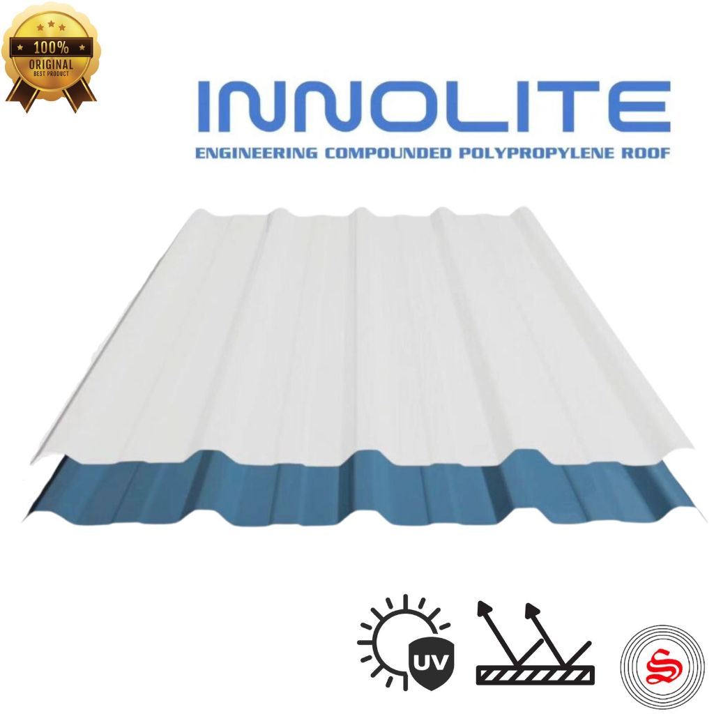 Jual Atap Spandek Plastik Putih Opal/Atap Innolite Tebal 1,2mm Lebar 1 ...