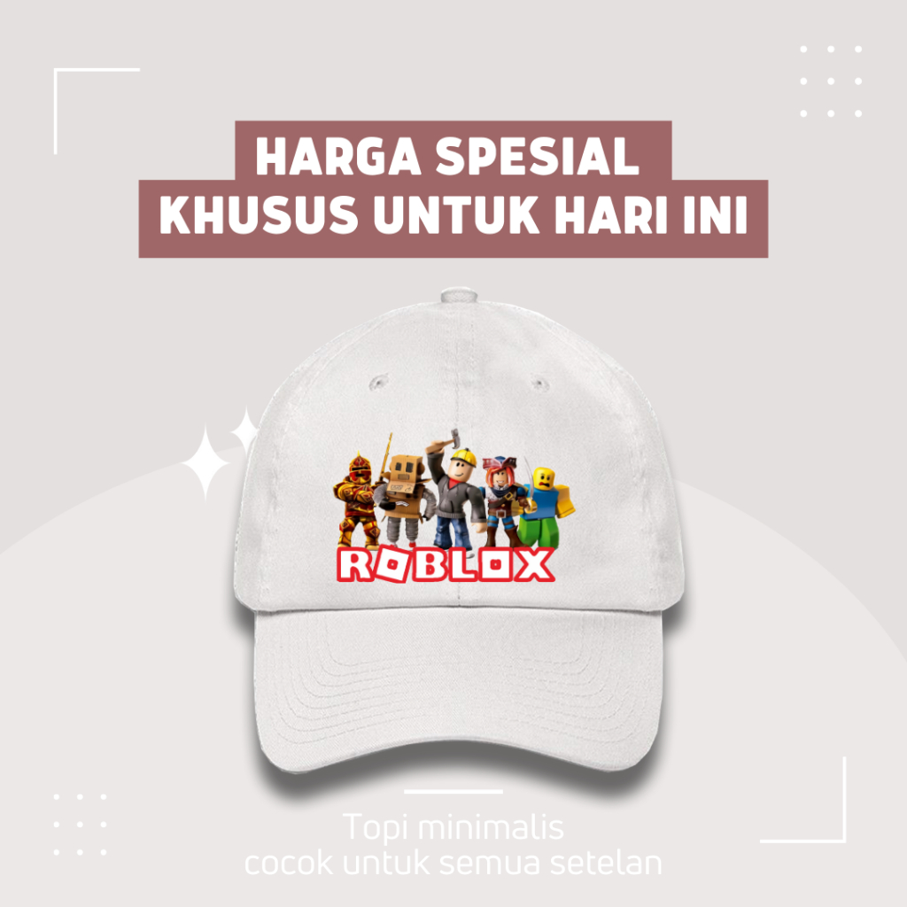 Jual Topi Anak Laki Laki/ Perempuan Usia 2-10 Tahun Karakter Roblox ...