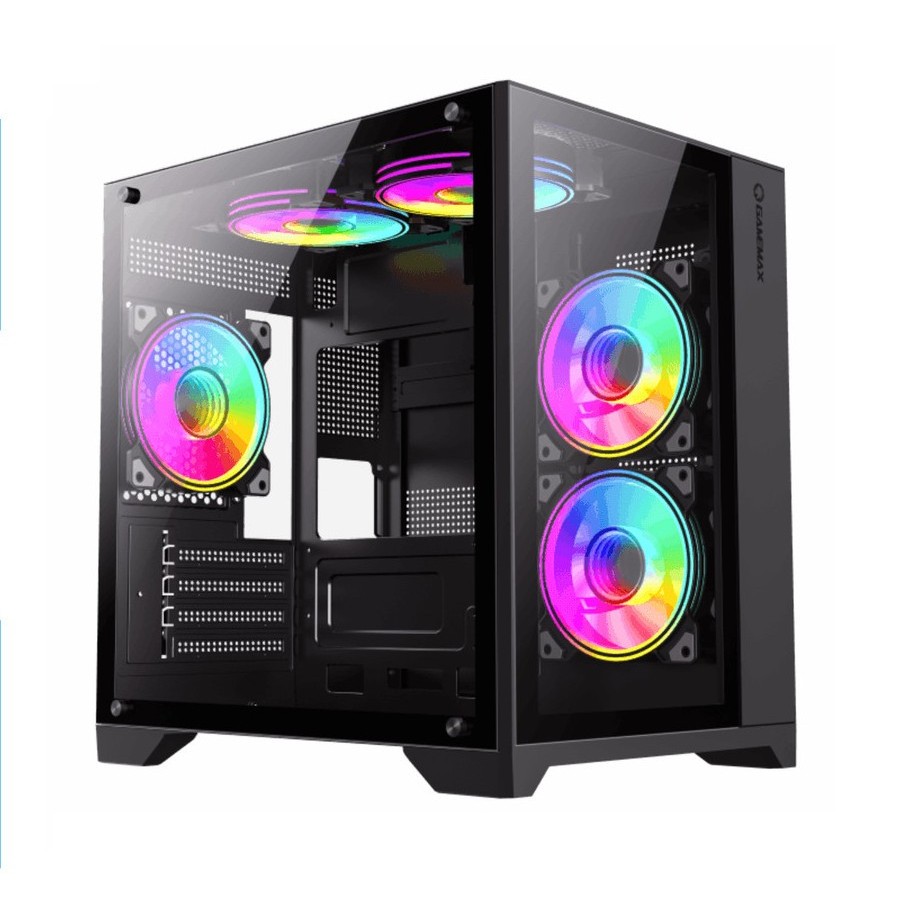 Jual Gamemax Infinity Mini MATX ITX Black White Game-Max Casing Gaming ...