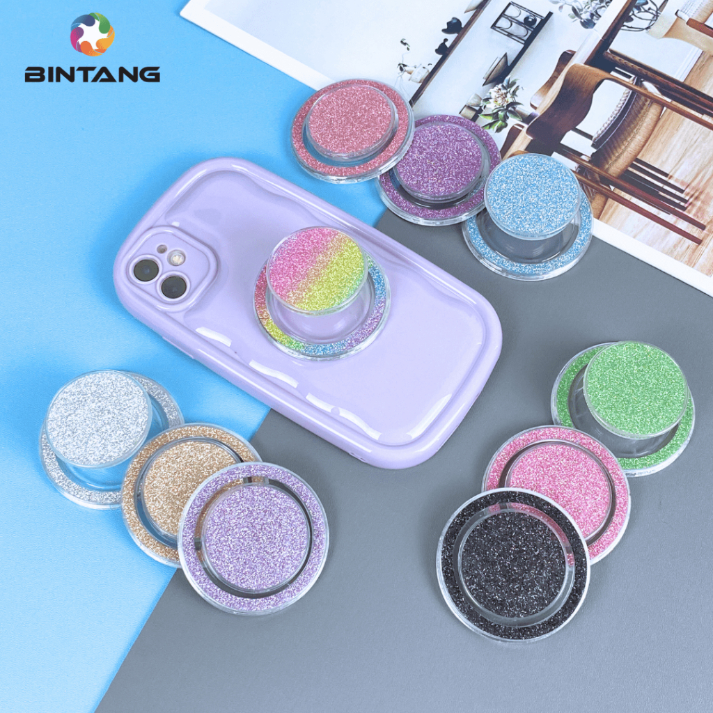 Jual POP SOCKET MAGNET BINTANG STAND GLITTER | Shopee Indonesia