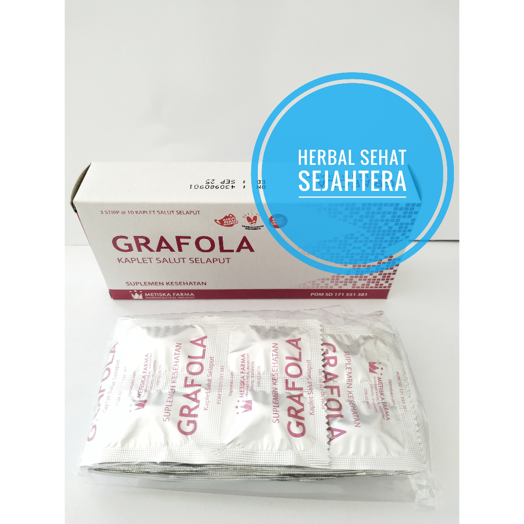 Jual GRAFOLA Grafola Kaplet - Suplemen Ibu Hamil dan Menyusui | Shopee ...