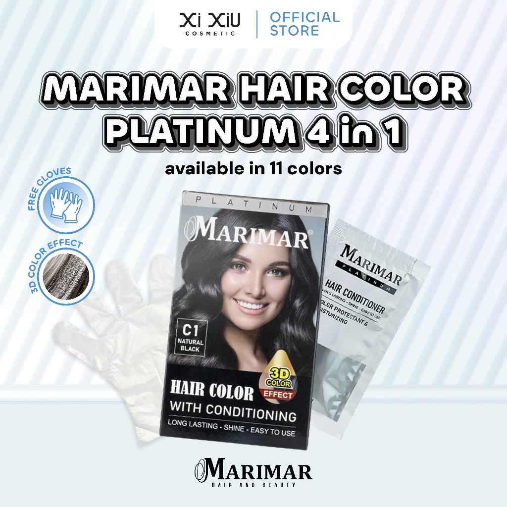 Jual MARIMAR HAIR COLOR PLATINUM 4 in 1 | Shopee Indonesia