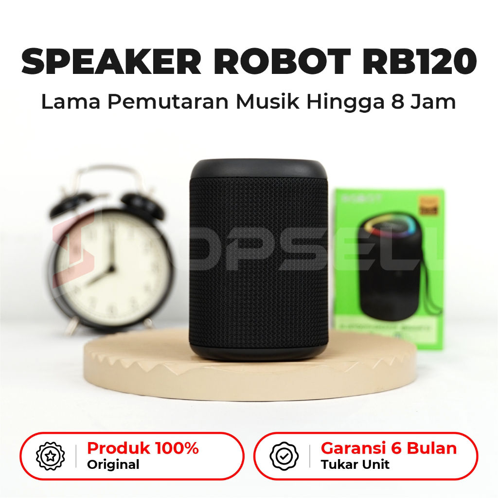 Jual Speaker Bluetooth Robot RB120 Bluetooth 5.3 RGB Waterproof IPX4 ...