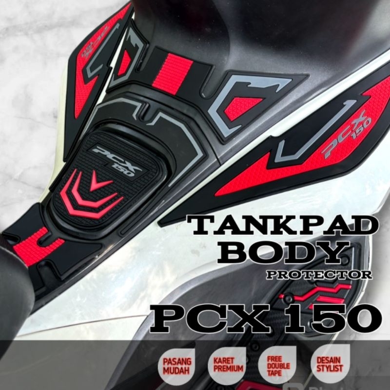Jual Tankpad PCX 150 Aksesoris Deckpad Body Protector Bahan Karet ...